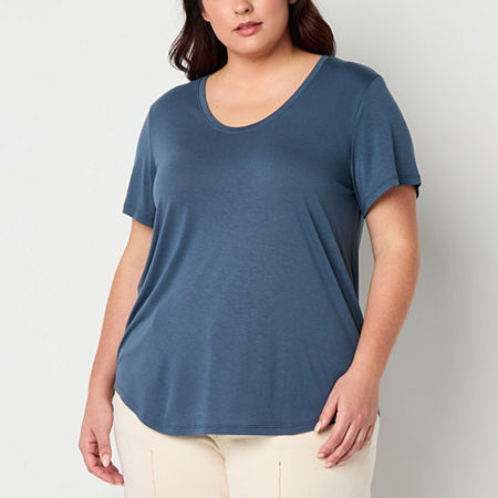 Click here for a.n.a Womens Scoop Neck Short Sleeve Plus T-Shirt... prices