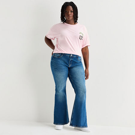 Click here for Arizona Womens Juniors Low Rise Stretch Fabric Fla... prices