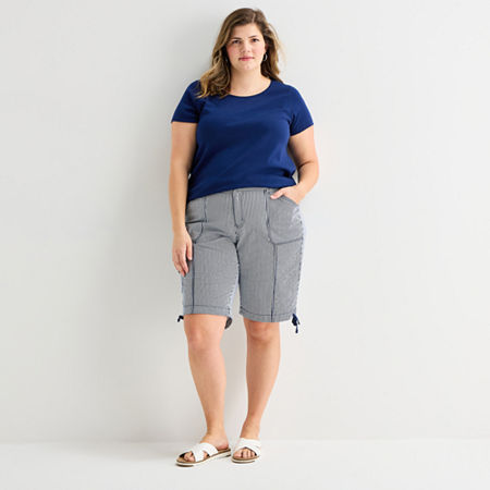 Click here for St. Johns Bay Womens 11 1/2 Plus Bermuda Short  28... prices