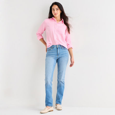 Click here for St. Johns Bay Womens Mid Rise Straight Leg Jean  1... prices