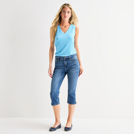 Click here for St. Johns Bay Womens Capri Jean  20  Blue prices