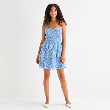 Click here for by&by Womens Juniors Floral Fit + Flare Dress  Med... prices