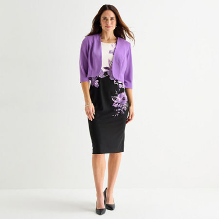 Click here for Maya Brooke Womens Floral Jacket Dress  8  Purple prices