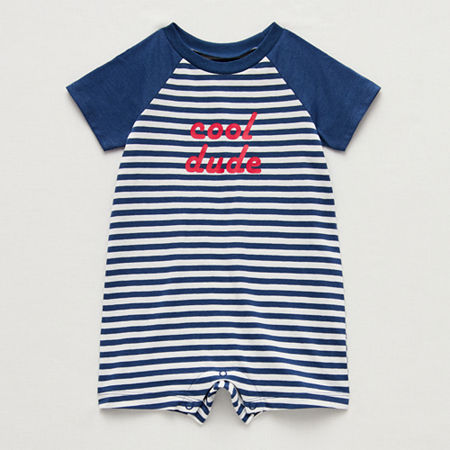 Click here for Okie Dokie Baby Boys Short Sleeve Striped Romper... prices