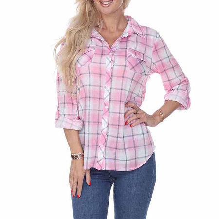 Click here for Womens White Mark Oakley Stretch Plaid Casual Butt... prices