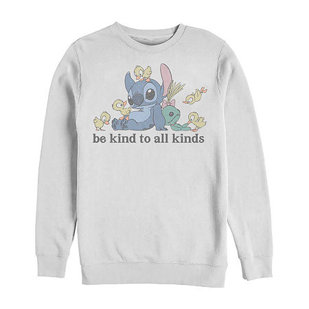 Click here for Mens Long Sleeve Stitch Sweatshirt  Medium  White prices