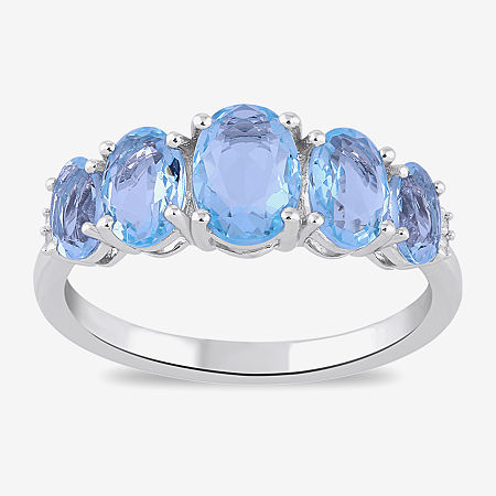 Click here for Womens Simulated Blue Aquamarine Sterling Silver H... prices