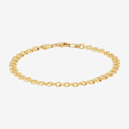 Click here for Womens 10K Gold 7.25 Inch Hollow Fashion Chain Bra... prices