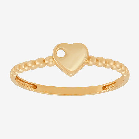 Click here for Gold Addiction Womens 10K Gold Heart Round Band  8 prices