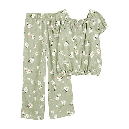 Click here for Carters Little & Big Kid Girls 2-pc. Pant Set  7... prices