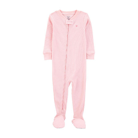 Click here for Carters Toddler Girls Footed Rib Crew Neck Long Sl... prices