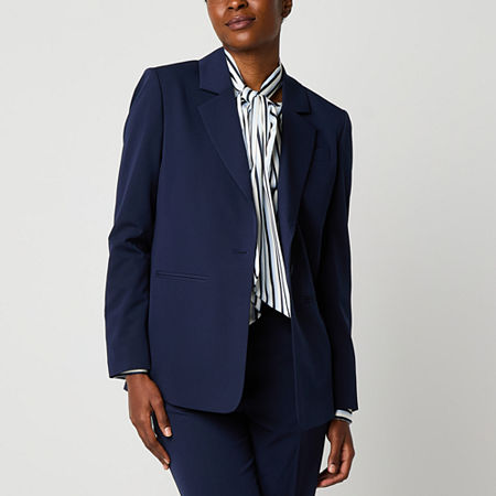 Click here for Worthington Womens Relaxed Single Button Blazer  P... prices
