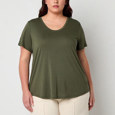 Click here for a.n.a Womens Scoop Neck Short Sleeve Plus T-Shirt... prices
