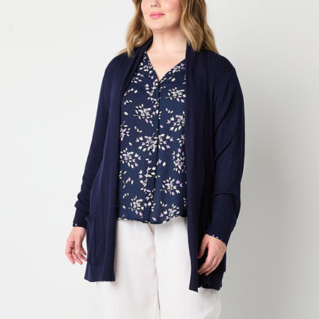 Click here for Liz Claiborne Womens Long Sleeve Open Front Plus C... prices