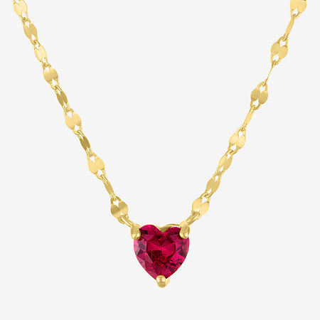 Click here for Womens Lab Created Red Ruby 14K Gold Over Silver H... prices