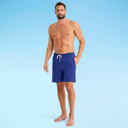 Click here for St. Johns Bay Mens Swim Trunks  Small  Blue prices