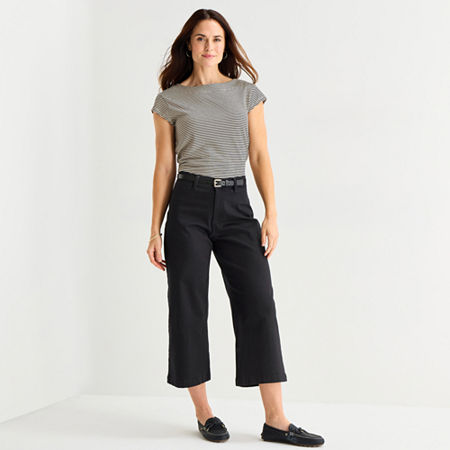 Click here for Liz Claiborne Womens Wide Leg Mid Rise Cropped Pan... prices