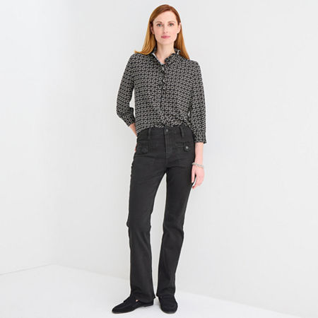 Click here for Liz Claiborne Womens Mid Rise Bootcut Jean  8  Bla... prices