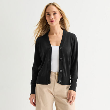 Click here for Liz Claiborne Womens V Neck Long Sleeve Button Car... prices