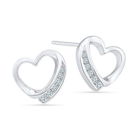 Click here for 1/6 CT. T.W. Natural White Diamond 10K Gold 11mm H... prices