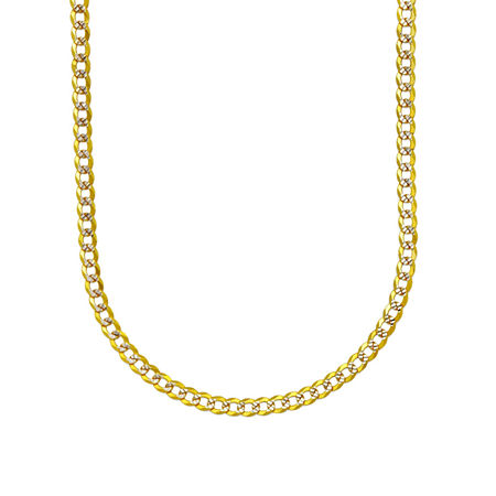Click here for 14K Two Tone 3.15 MM Diamond Cut Curb Necklace  On... prices