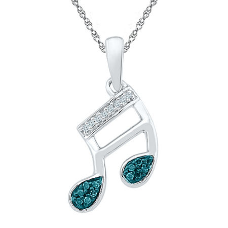 Click here for Music Note Womens Diamond Accent Natural Blue Diam... prices