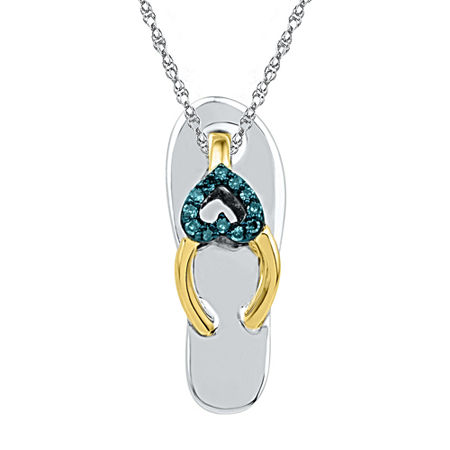 Click here for Flip Flop Womens Diamond Accent Natural Blue Diamo... prices