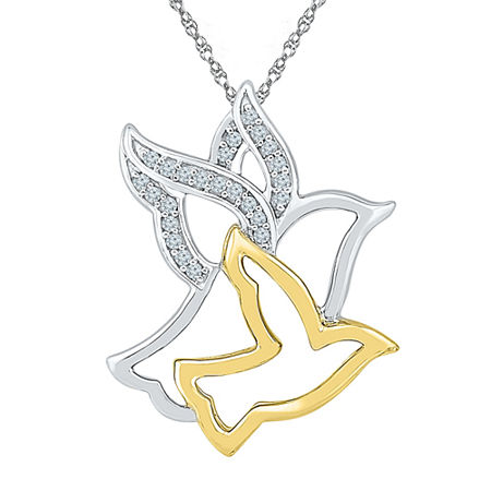 Click here for Mother And Daughter Dove Womens Diamond Accent Nat... prices