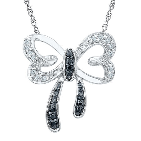 Click here for Womens 1/10 CT. T.W. Natural Black Diamond Sterlin... prices