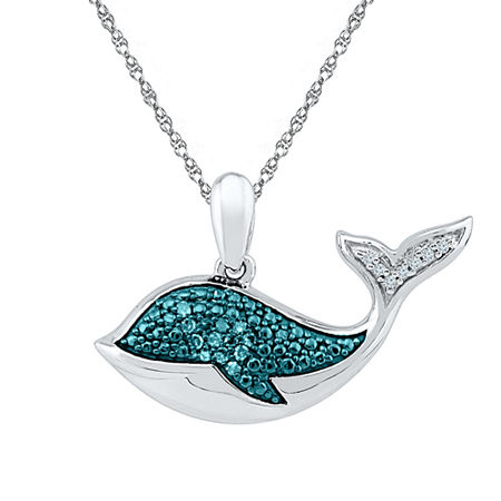 Click here for Whale Womens Diamond Accent Natural Blue Diamond S... prices