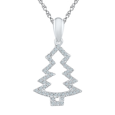 Click here for Christmas Tree Womens 1/6 CT. T.W. Natural White D... prices