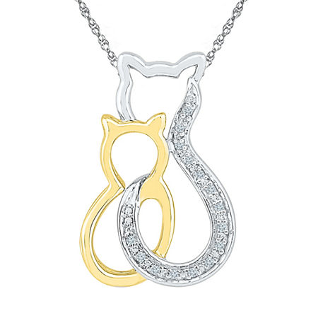 Click here for Mother And Daughter Cat Womens Diamond Accent Natu... prices