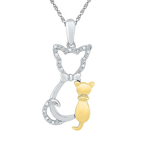 Click here for Mother And Daughter Cat Womens Diamond Accent Natu... prices
