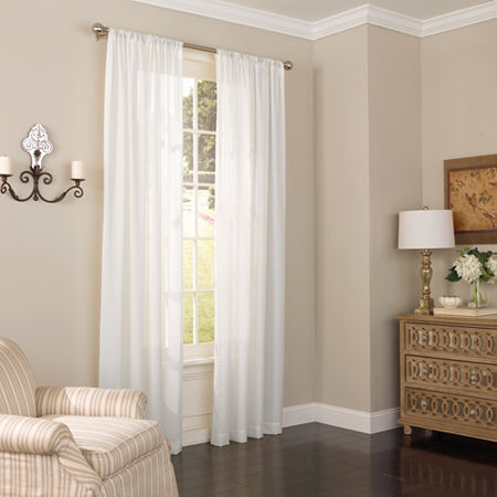 Click here for Eclipse Chelsea Rod Pocket Sheer Single Curtain Pa... prices