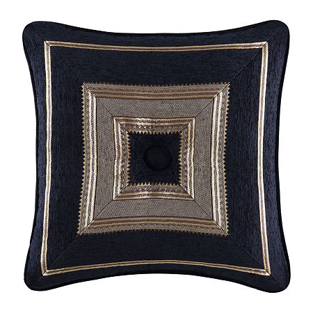 J Queen New York Bradshaw Decorative Pillow  18 x 18 - Black