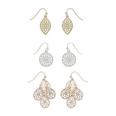 Click here for Mixit Womens Hypoallergenic 3 Pair Earring Set  On... prices