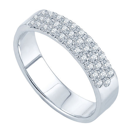 Click here for 1/2 CT.T.W. Three-Row Natural Diamond Band  5  Whi... prices