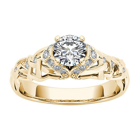 Click here for 1/2 CT.T.W. Natural Round Diamond 14K Gold Engagem... prices