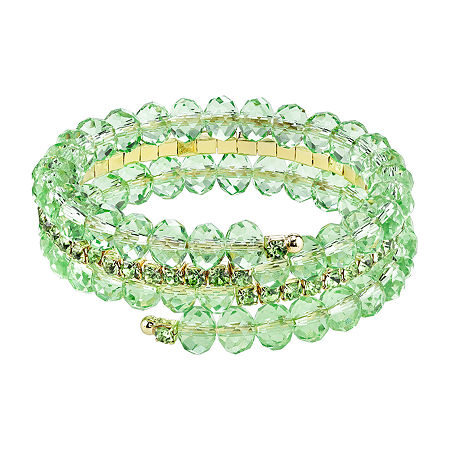Click here for 1928 Gold Tone Womens Green Wrap Bracelet  One Siz... prices