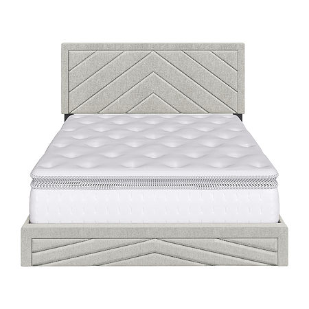 Click here for Brighton Upholstered Platform Bed  One Size  Beige prices