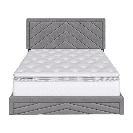 Click here for Brighton Upholstered Platform Bed  One Size  Gray prices