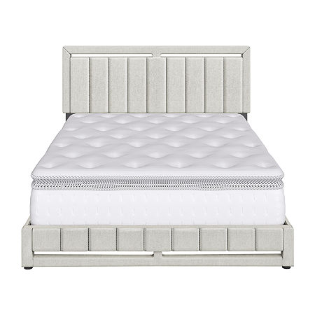 Click here for Shalene Upholstered Platform Bed  One Size  Beige prices