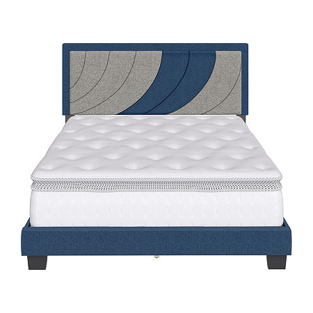 Click here for Camden Upholstered Platform Bed  One Size  Blue prices
