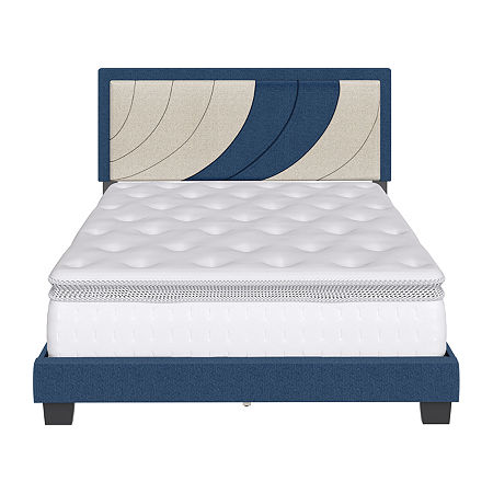 Click here for Camden Upholstered Platform Bed  One Size  Blue prices
