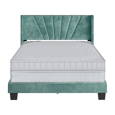 Click here for Valentina Upholstered Platform Bed  One Size  Blue prices