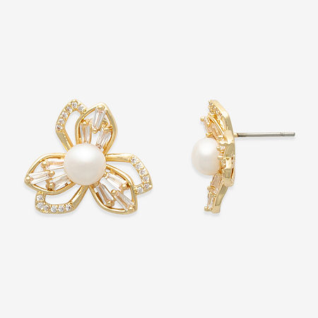 Click here for Mixit White Simulated Pearl 5mm Flower Stud Earrin... prices