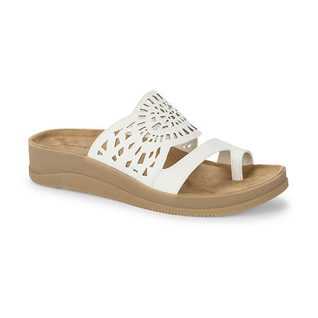 Click here for Baretraps Womens Flora Slide Sandals  8 Medium  Wh... prices
