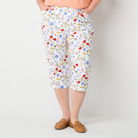 Click here for St. Johns Bay Womens Straight Mid Rise Plus Capri... prices