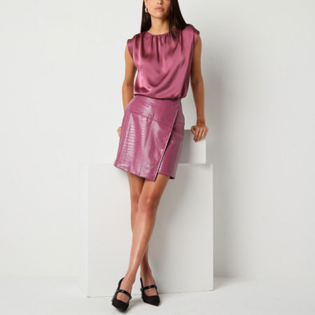 Click here for Worthington Womens Mid Rise Wrap Skirt  4  Purple prices