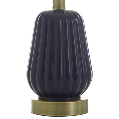 Collective Design By Stylecraft Navy Glass Table Lamp TL17698JCDS ...